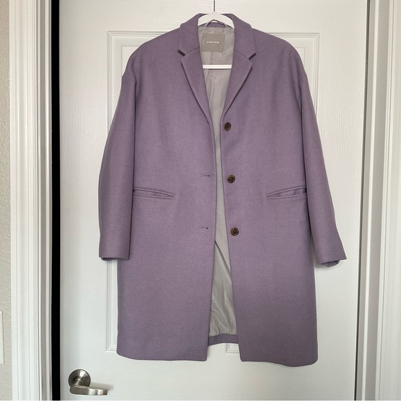 Everlane | Jackets & Coats | Everlane Lavender Wool Blend Coat | Poshmark